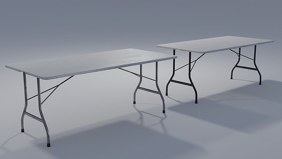 Folding Table Set with 4K Textures