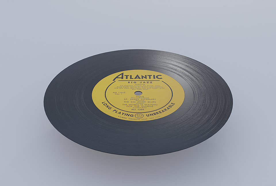 Retro Vinyl Disk with 4K Textures