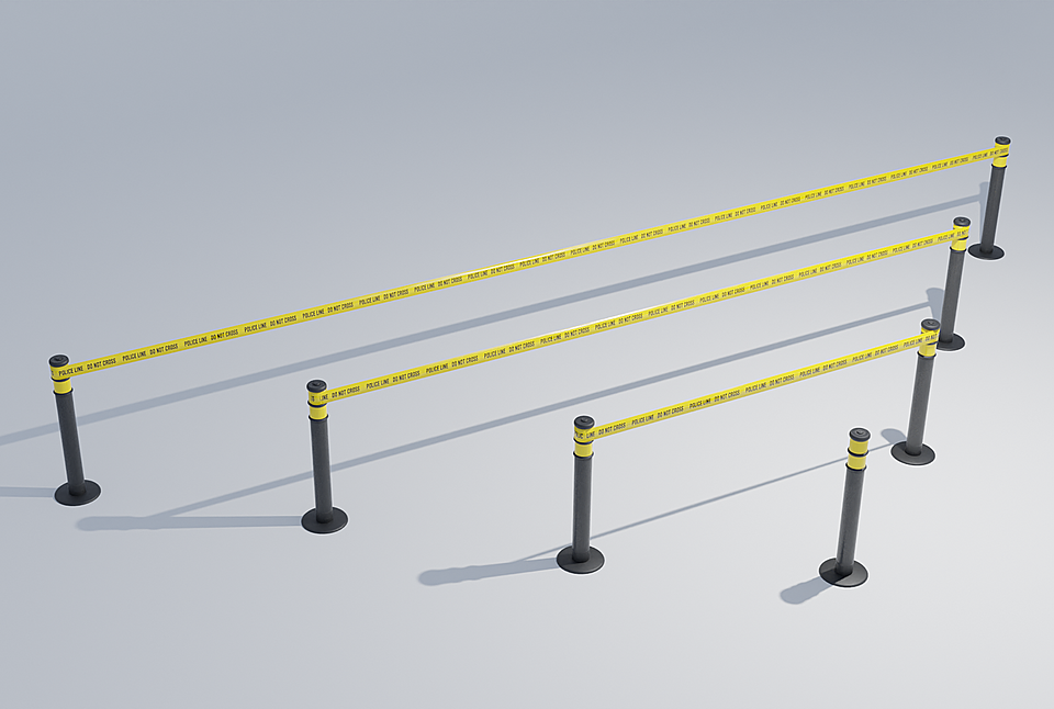Police Tape Barrier with Multiple Lengths 4K