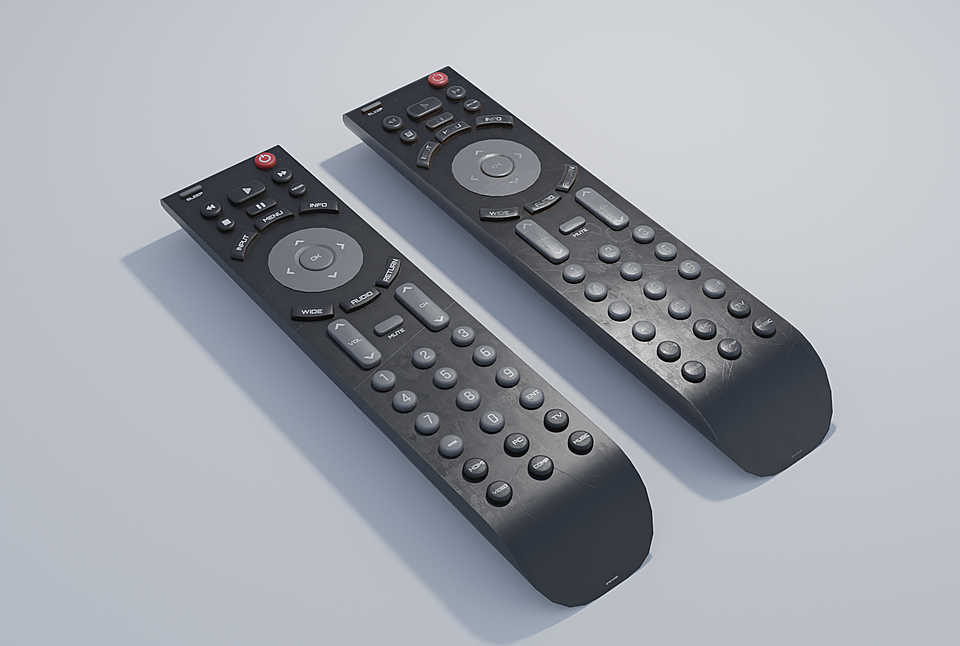 Large TV Remote with Distressed Version 4K