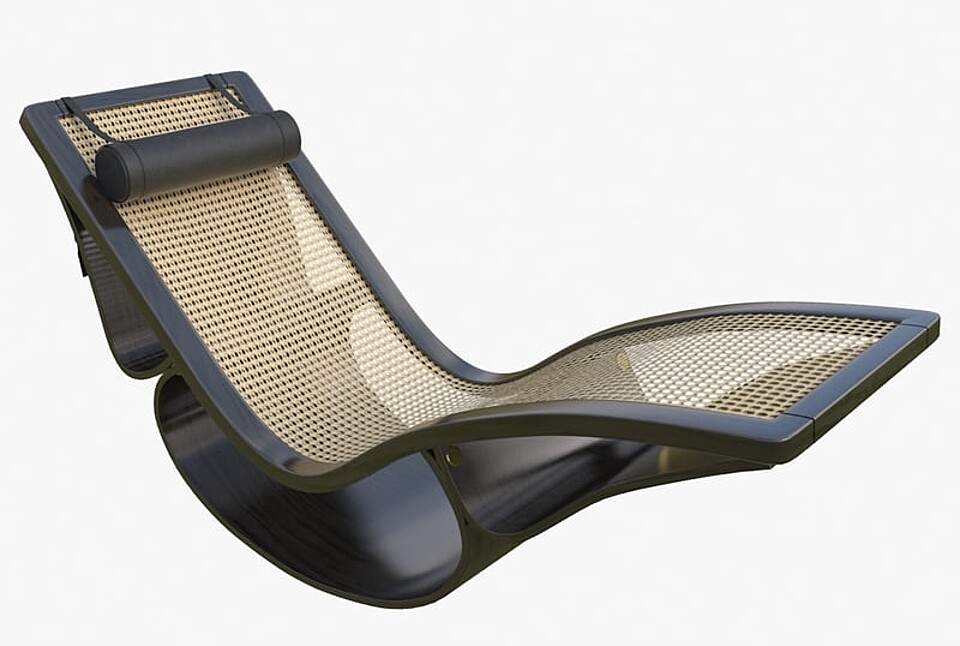 Rio Chaise Longue Black Mental Ray