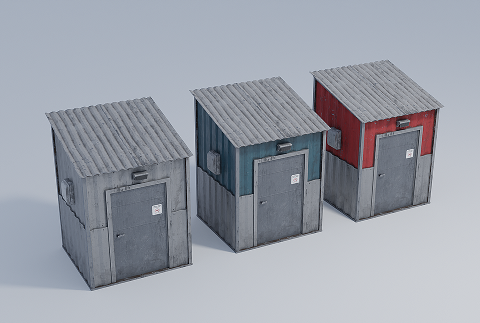 Utility Shed with 4K and 2K Textures