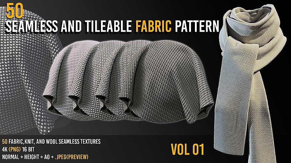50 Fabric Pattern Seamless And Tileable textures