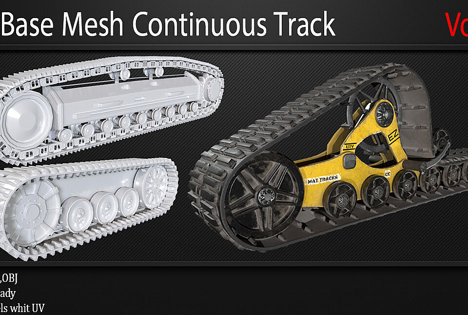 20 Base Mesh Continuous Track Vol 02 Game Ready