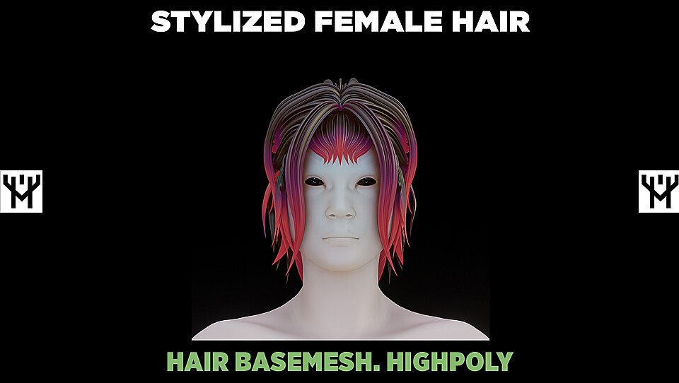 Stylized Female Hair