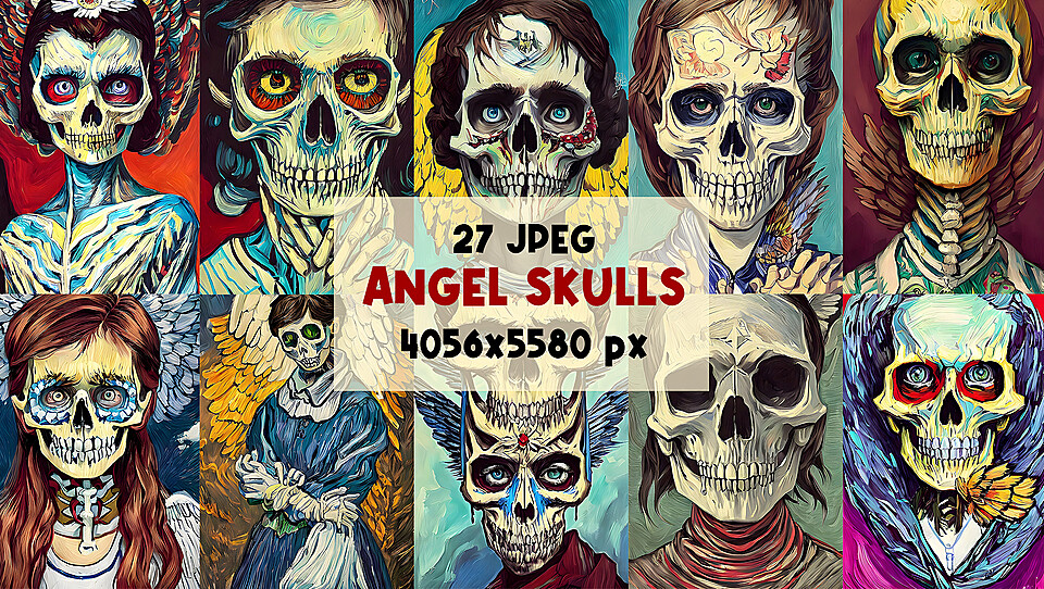Angel Skulls - 4056x5580px