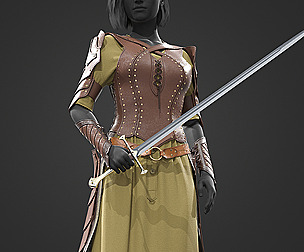 20 Low-poly medieval fantasy body armor IMM