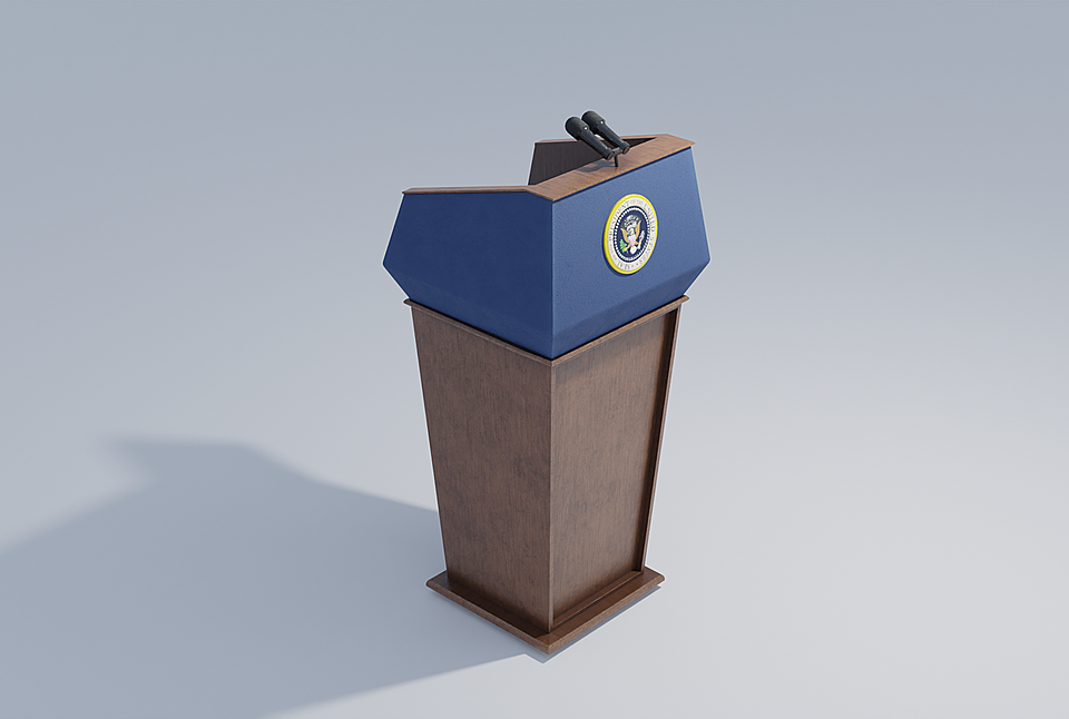 Presidential Podium 4K and 2K Textures