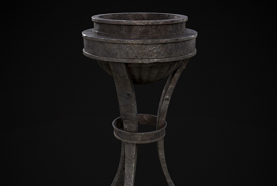 Medieval Rustic Iron Brazier