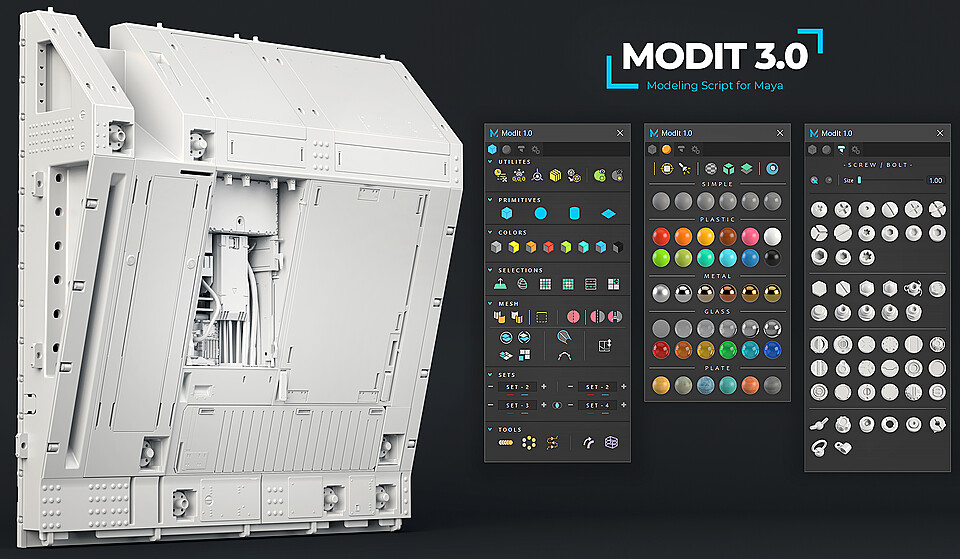 Script - ModIt 3.0 : Modeling Toolkit for Maya
