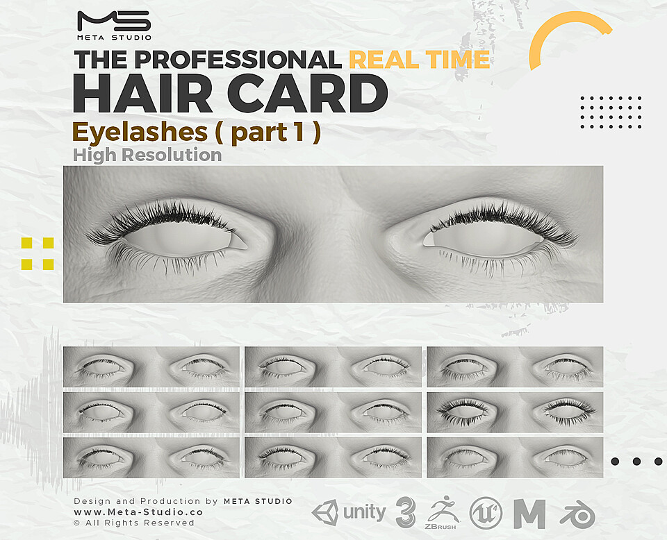 Eyelashes Part 1 - Professional Realtime Hair card