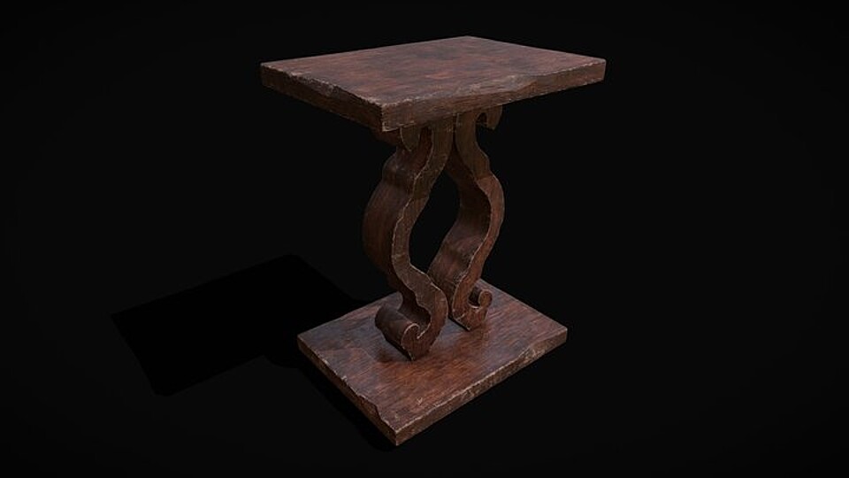 Mahogany Medieval Antique Table Stand