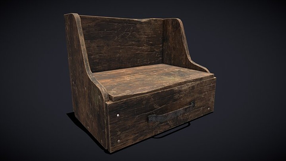 Rustic Wooden Bedside Table Top Drawer