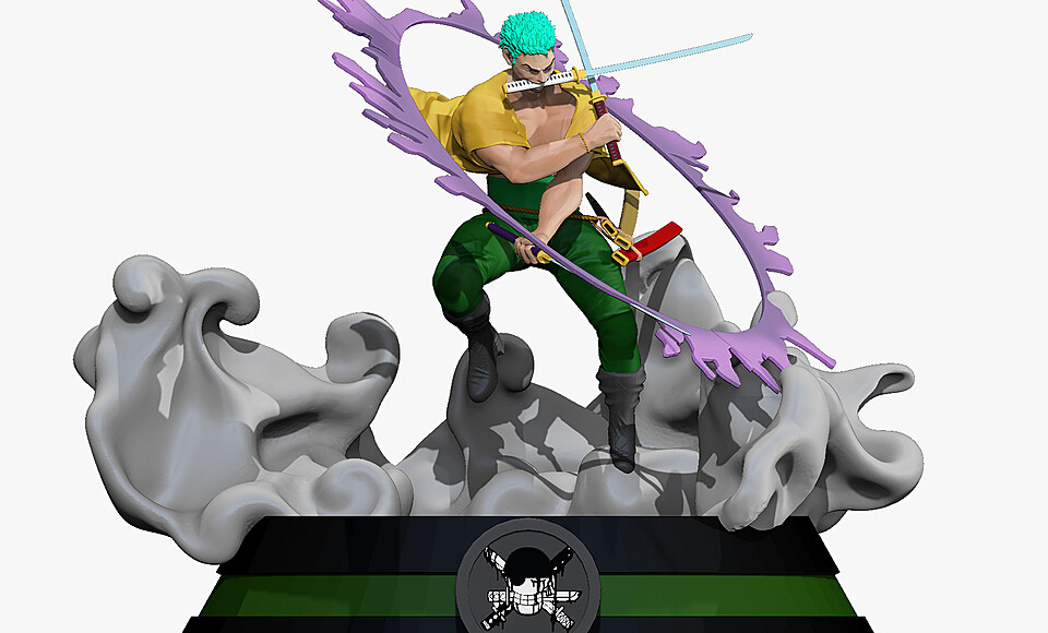 One Piece zoro 3D print model
