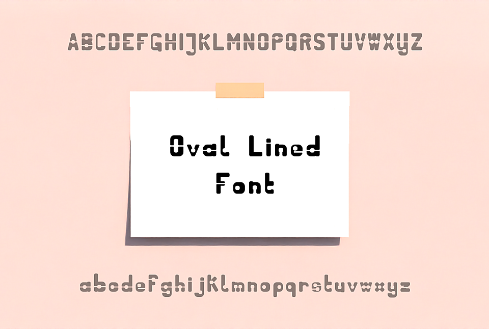 Oval Lined Font - Display Font