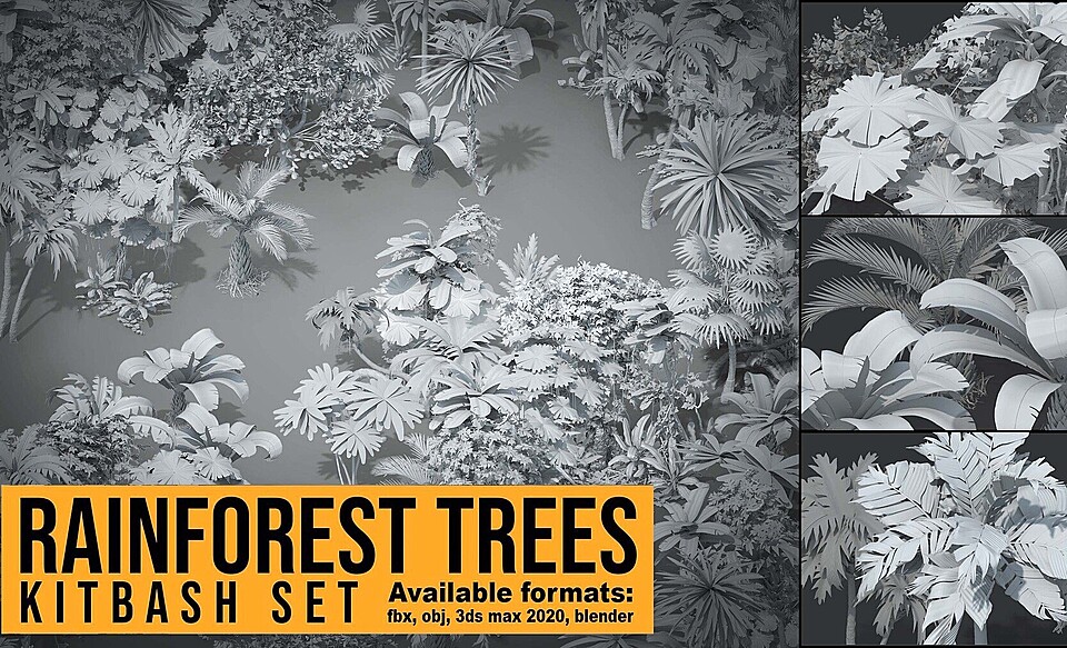 Rainforest Trees KITBASH