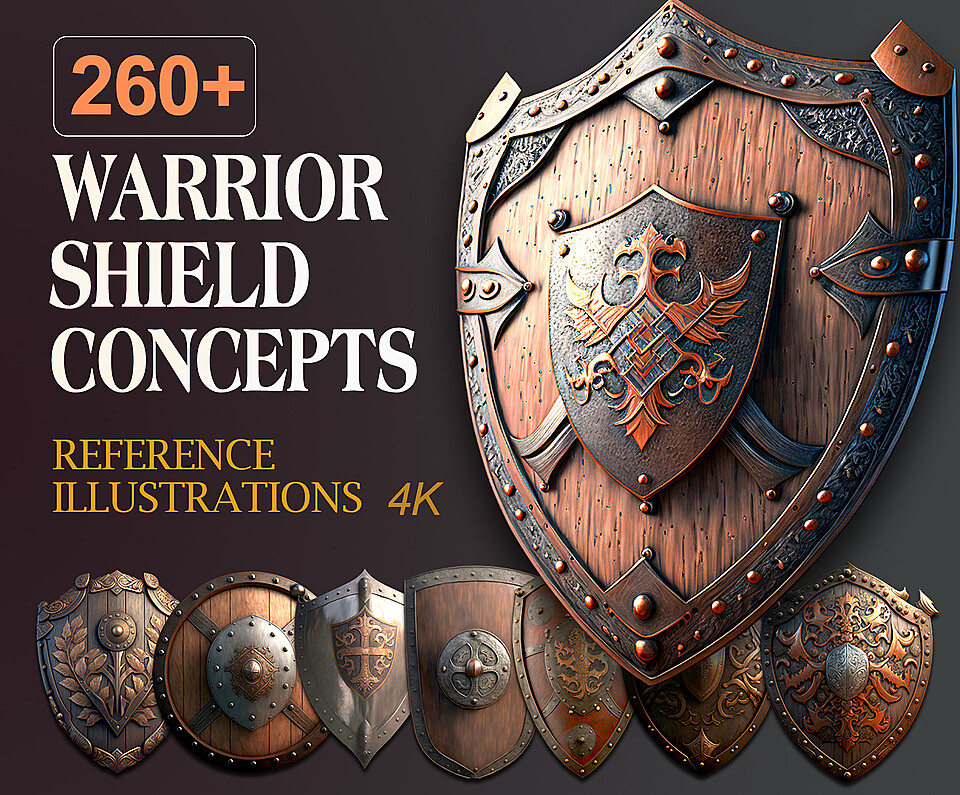 260+ Warrior Shields [Reference Illustrations]