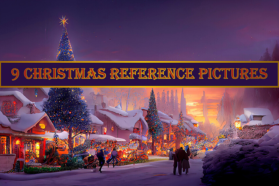 9 Christmas Landscapes Reference Pictures