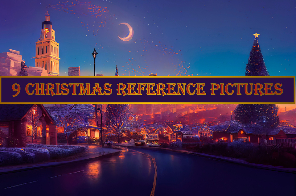 9 Christmas Landscapes Reference Pictures