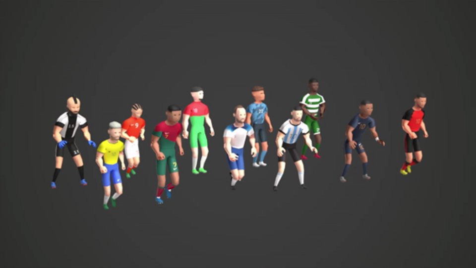 Football Soccer Players Animated Rigged