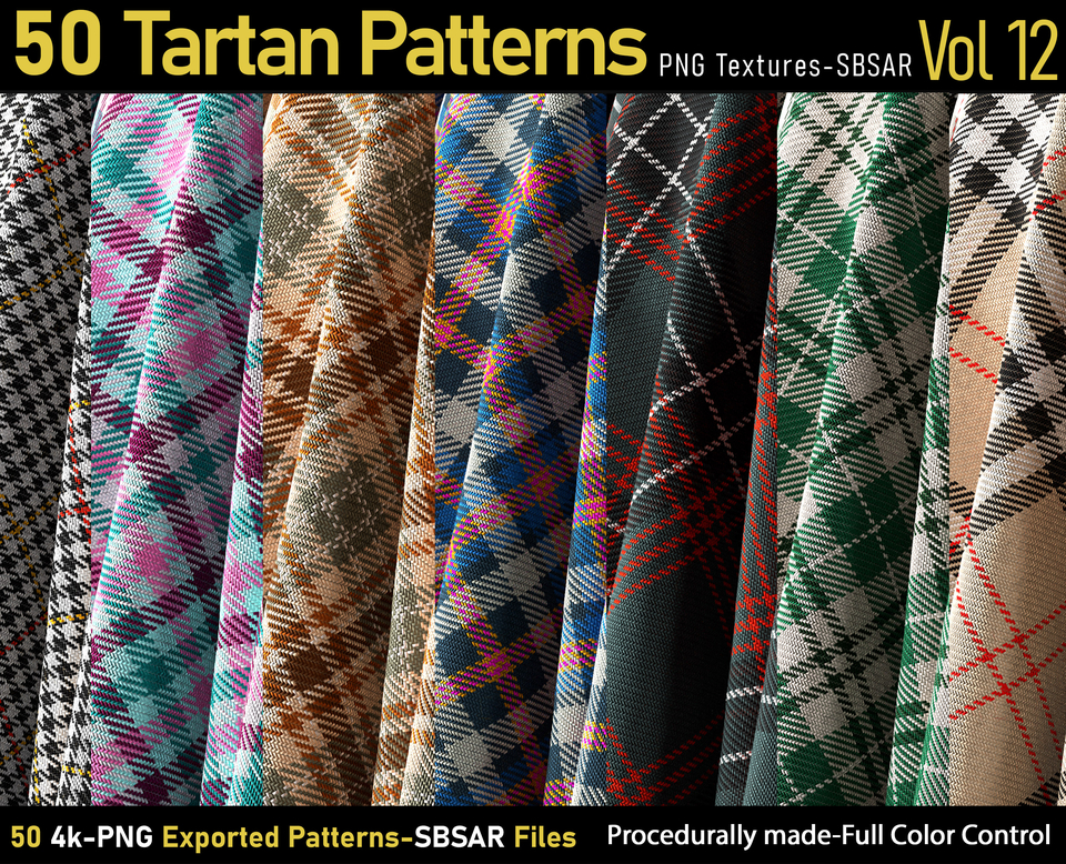 50 Tartan Patterns-Vol12-PNG-SBSAR