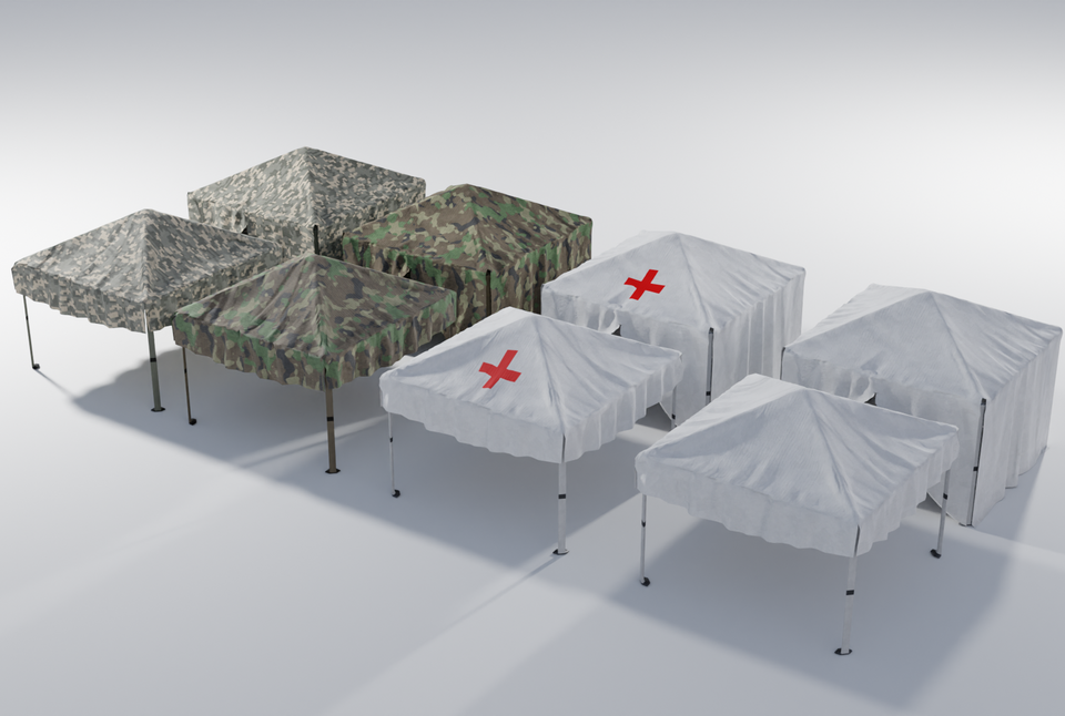Canopy Tents with multiple textures