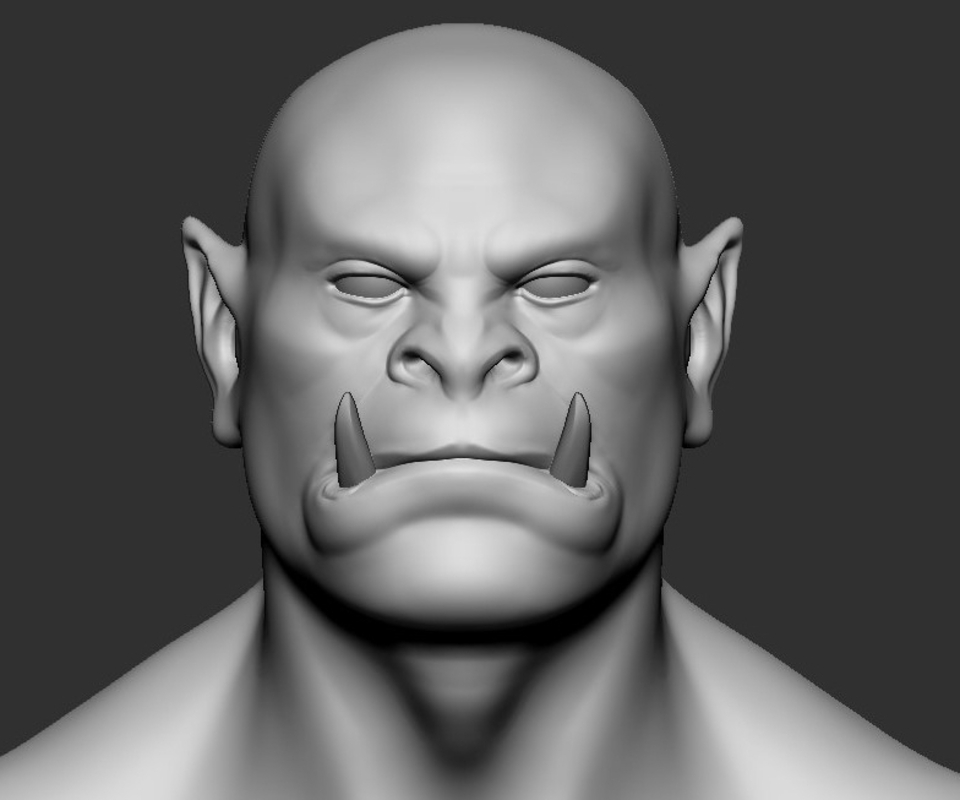 Base Mesh Orc Head