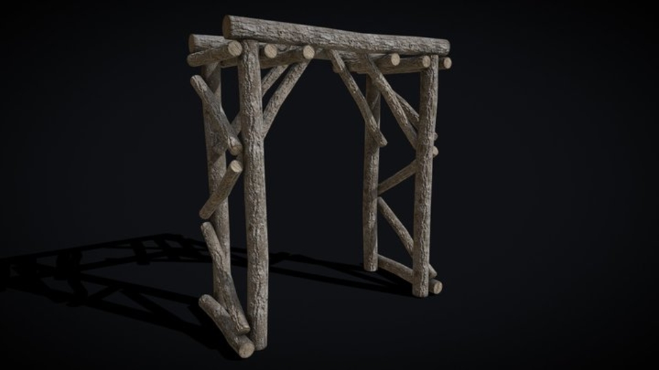 Primitive Log Archway