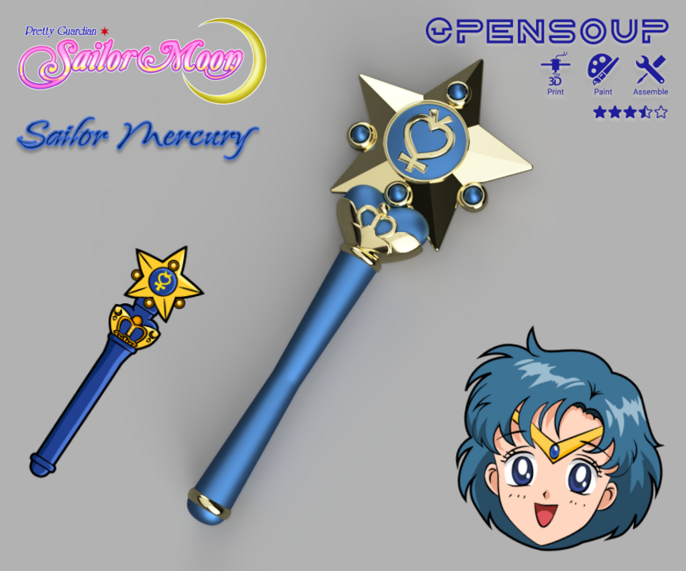 Pretty guardian Sailor Mercury transformation wand