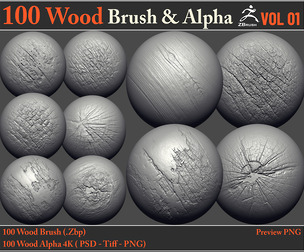 Zbrush Alpha Tree Bark Set for Free