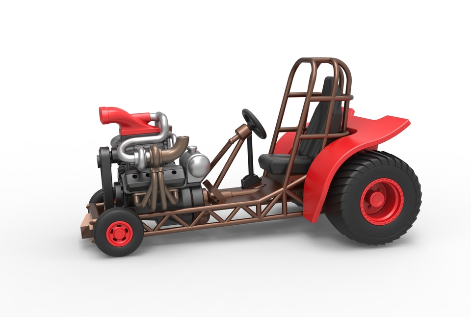 Mini Rod pulling tractor 7 Scale 1:25