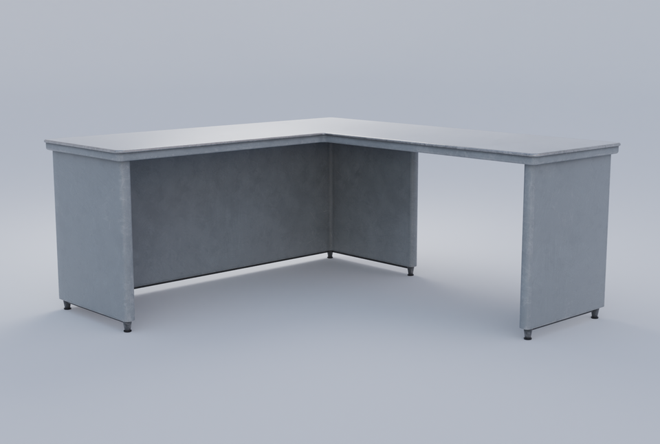 Retro Office Desk 4K and 2K Low-poly