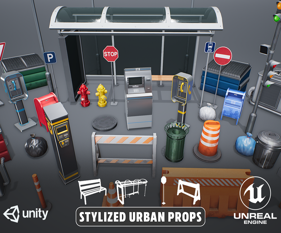 Stylized Urban Props
