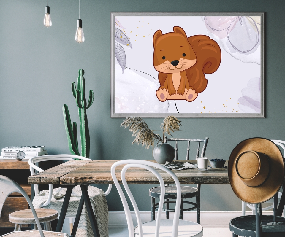 Baby Animals Poster Wall Decor