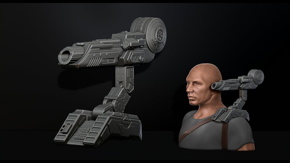 Predator Shoulder Cannon plasma File STL – OBJ