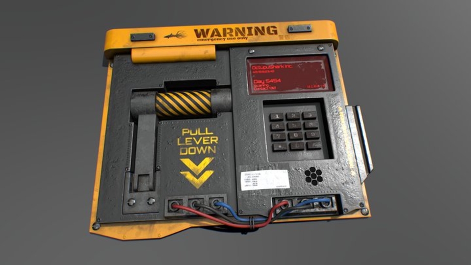 Sci-Fi Warning Control Panel