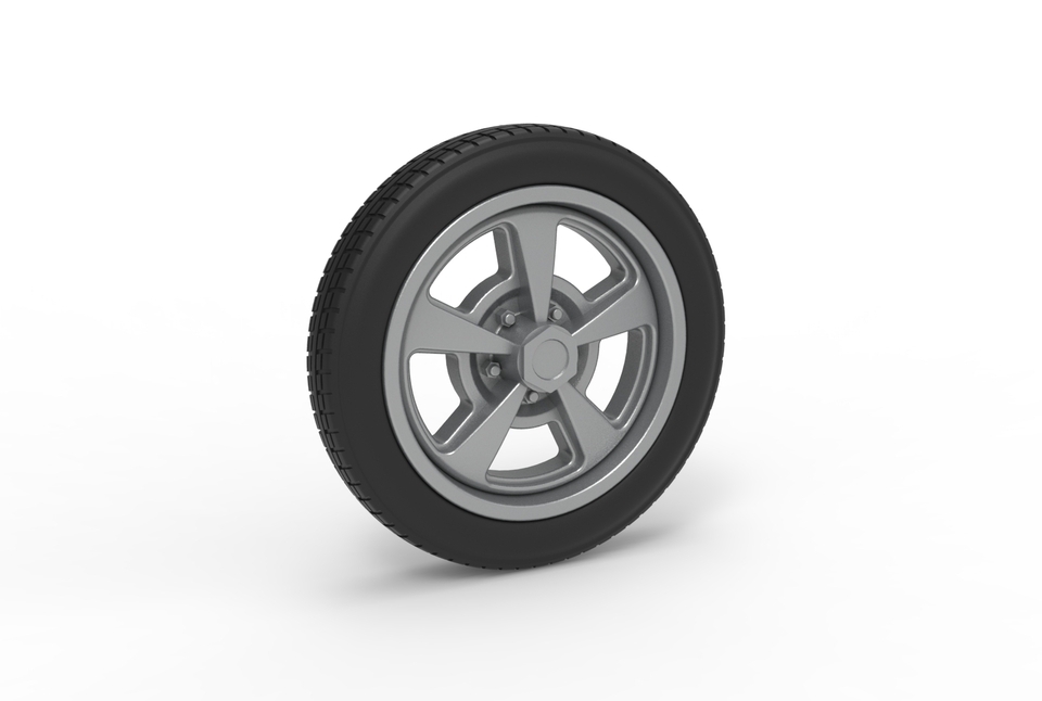 Front wheel of old school dragster Version 2 1:25
