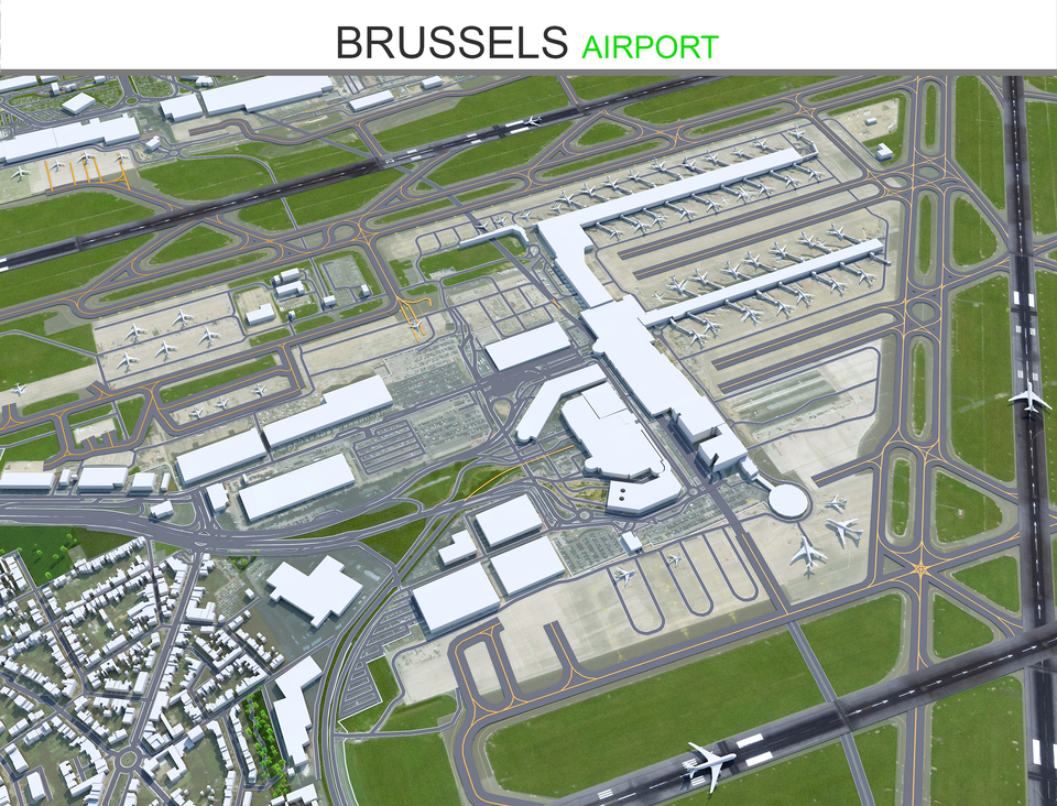 Brussels Airport 3d model