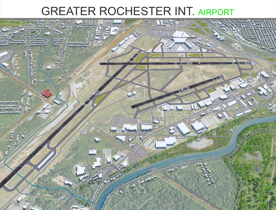 Greater Rochester International Airport 3d model