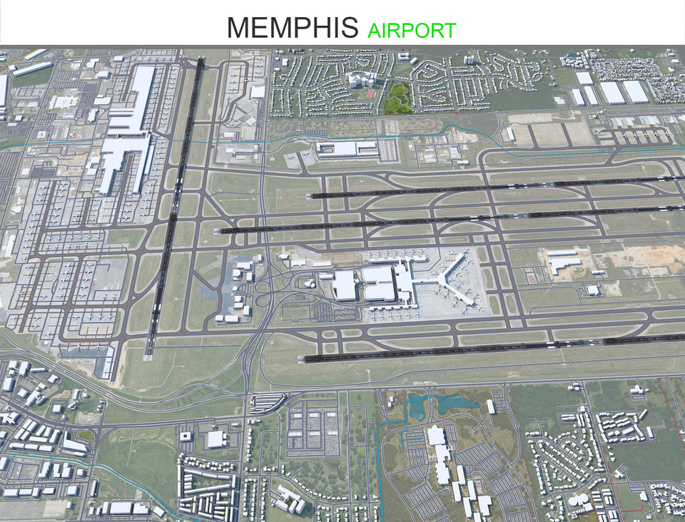 Memphis Airport 3d model