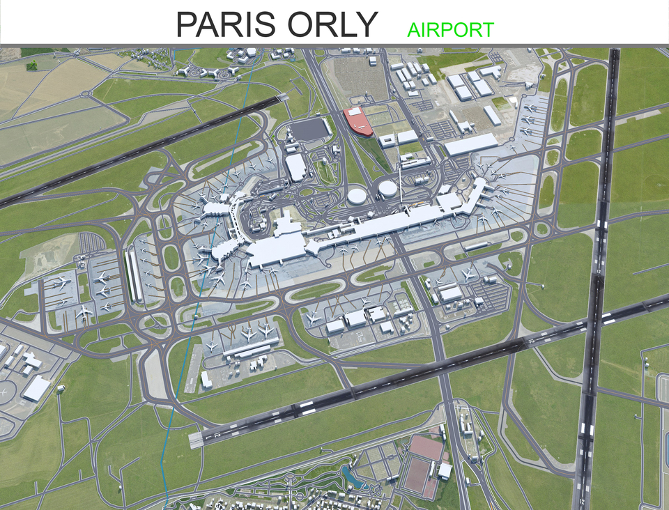 Paris Orly Airport 3d model