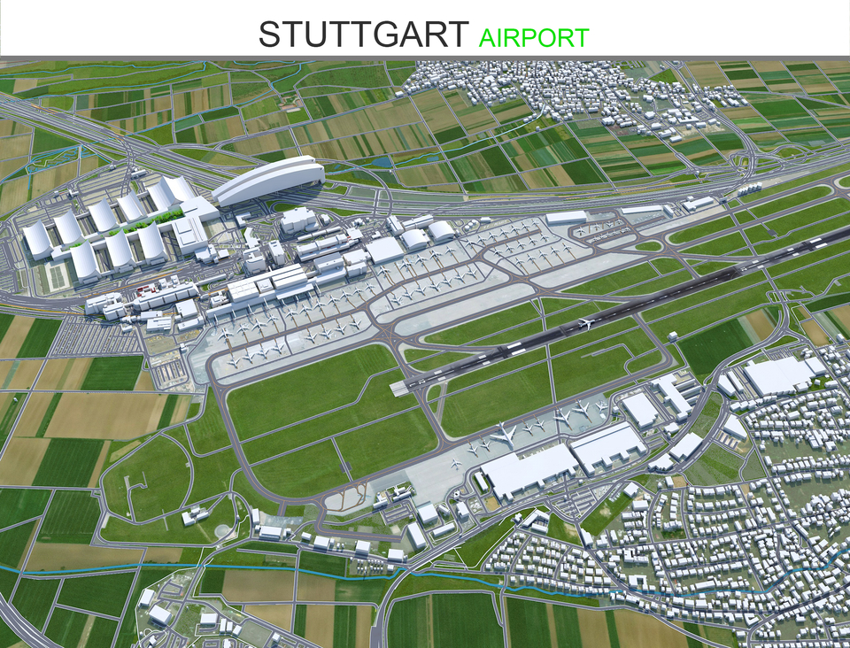 Stuttgart Airport 3d model