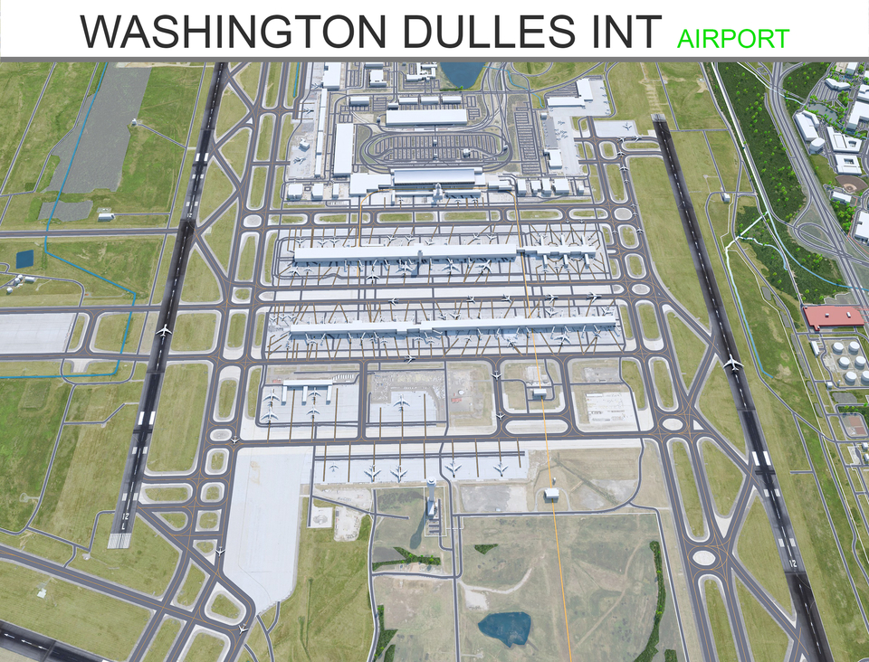 Washington Dulles International Airport 3d model