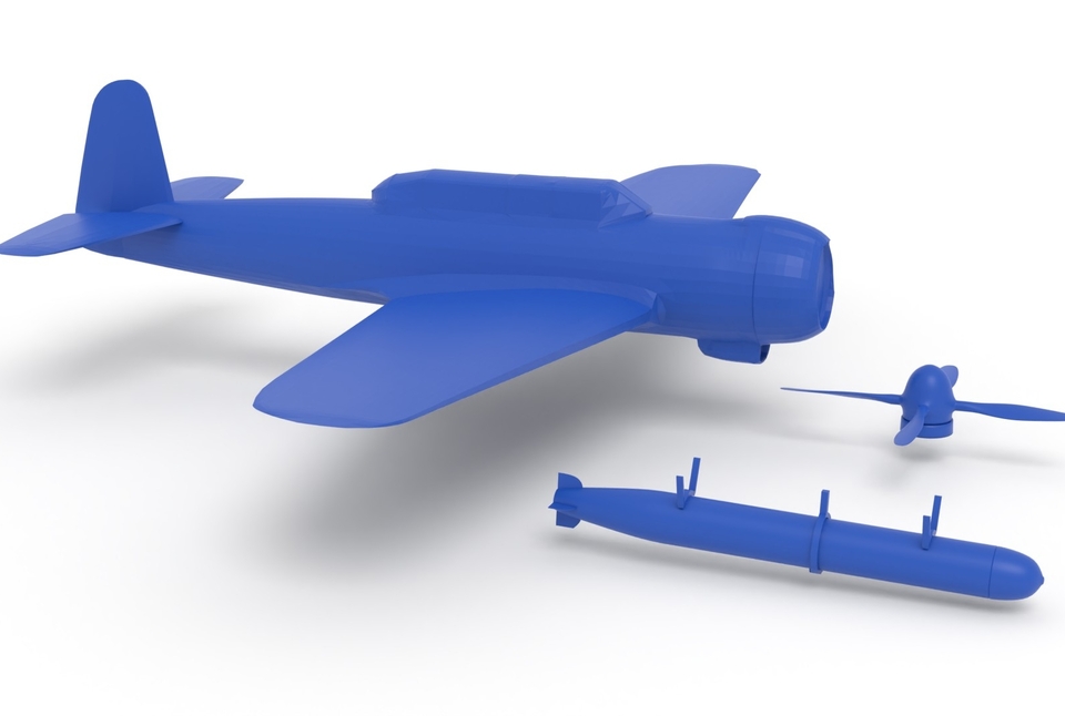 Nakajima B6N Tenzan - very simple 3D print ready