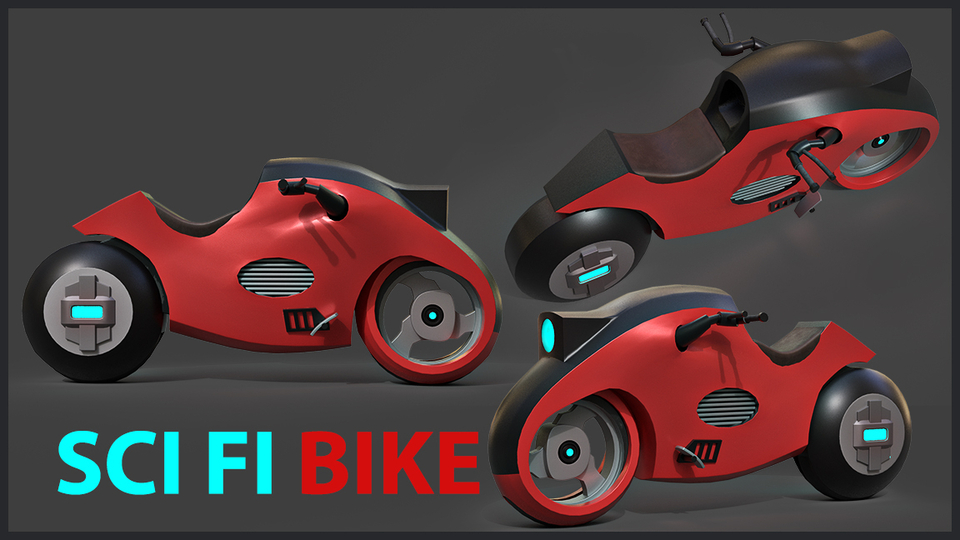Sci-fi Bike Game Ready 6