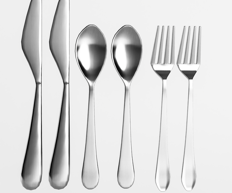 Cutlery set 3d models