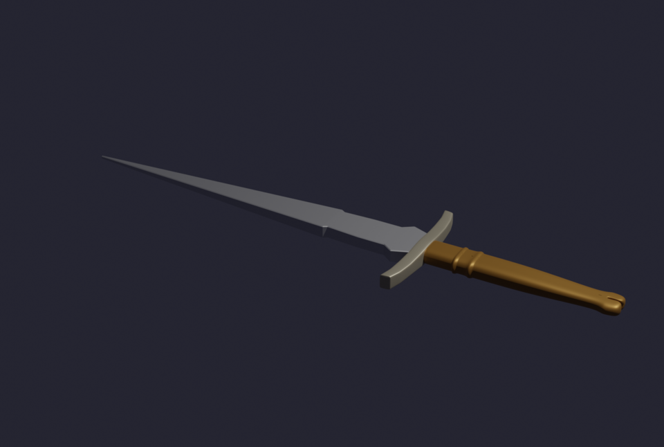 Loki dagger low poly cycles evee