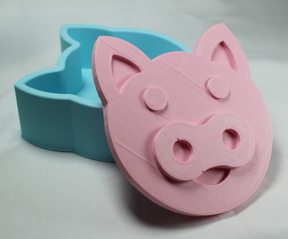 3D Printed Pig Pet Piggy Container Box