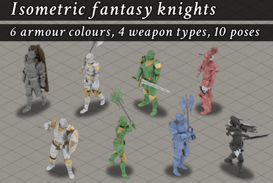 Isometric fantasy knights