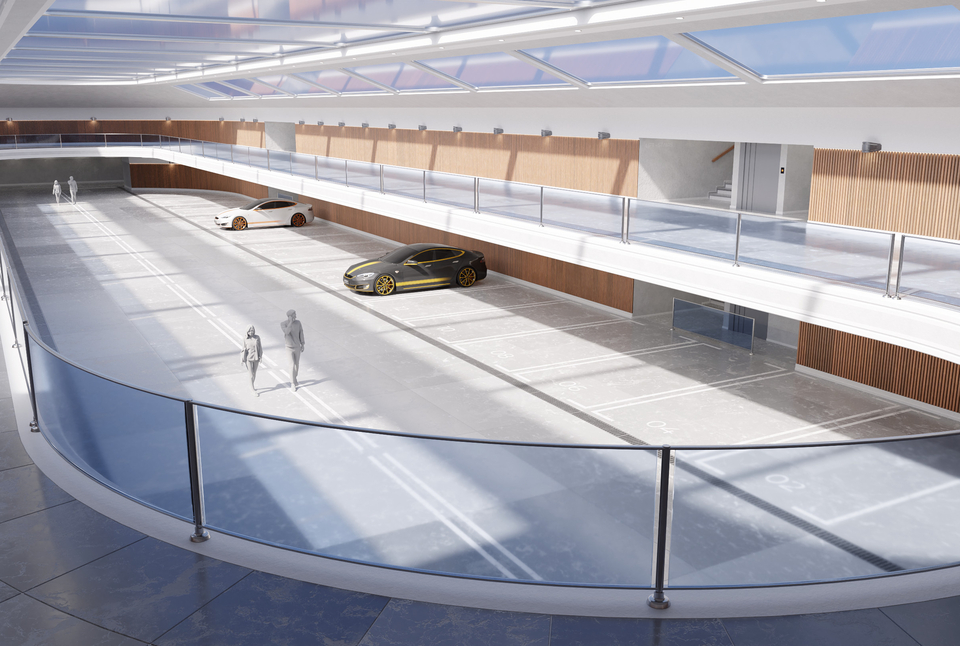 Modern Luxury Car Park / Garage / Hall